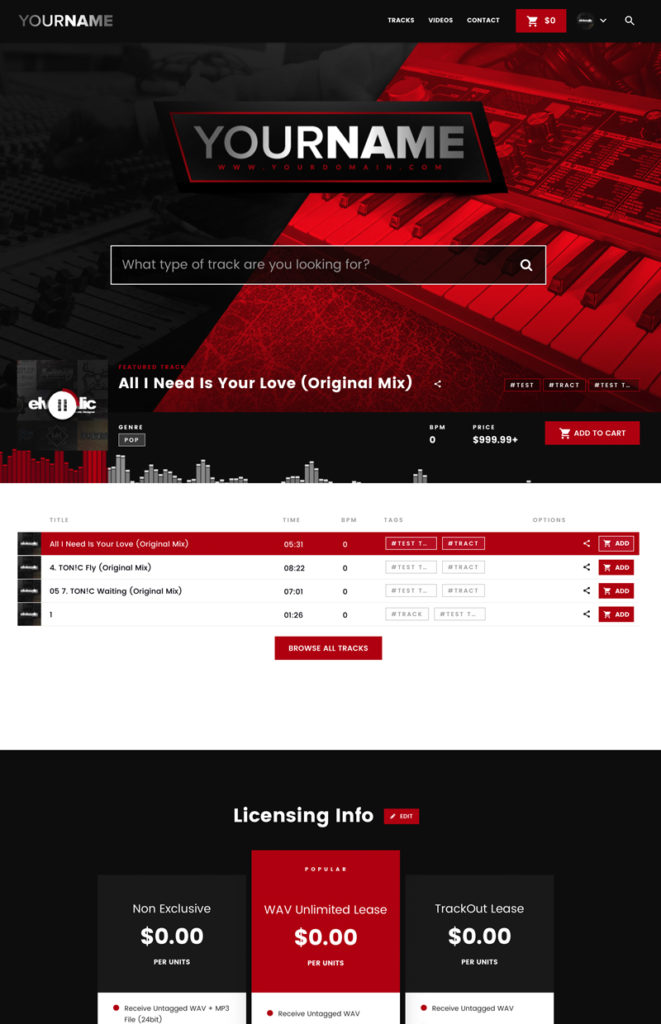 Beatstars Premade - Best Beatstars Premade Layout Pro Pages
