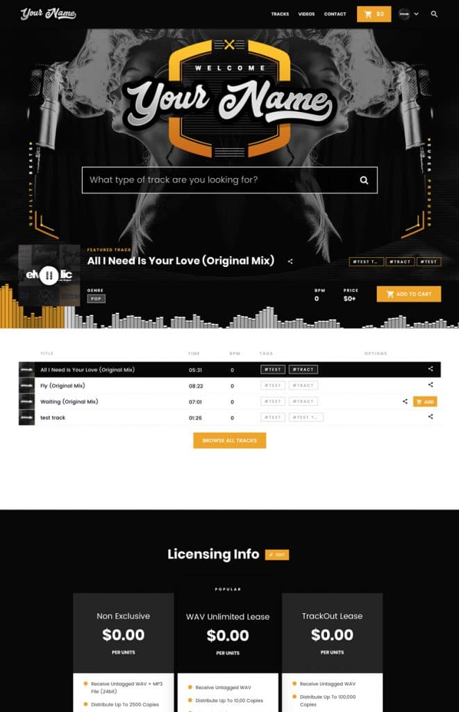 Beatstars Premade - Best Beatstars Premade Layout Pro Pages