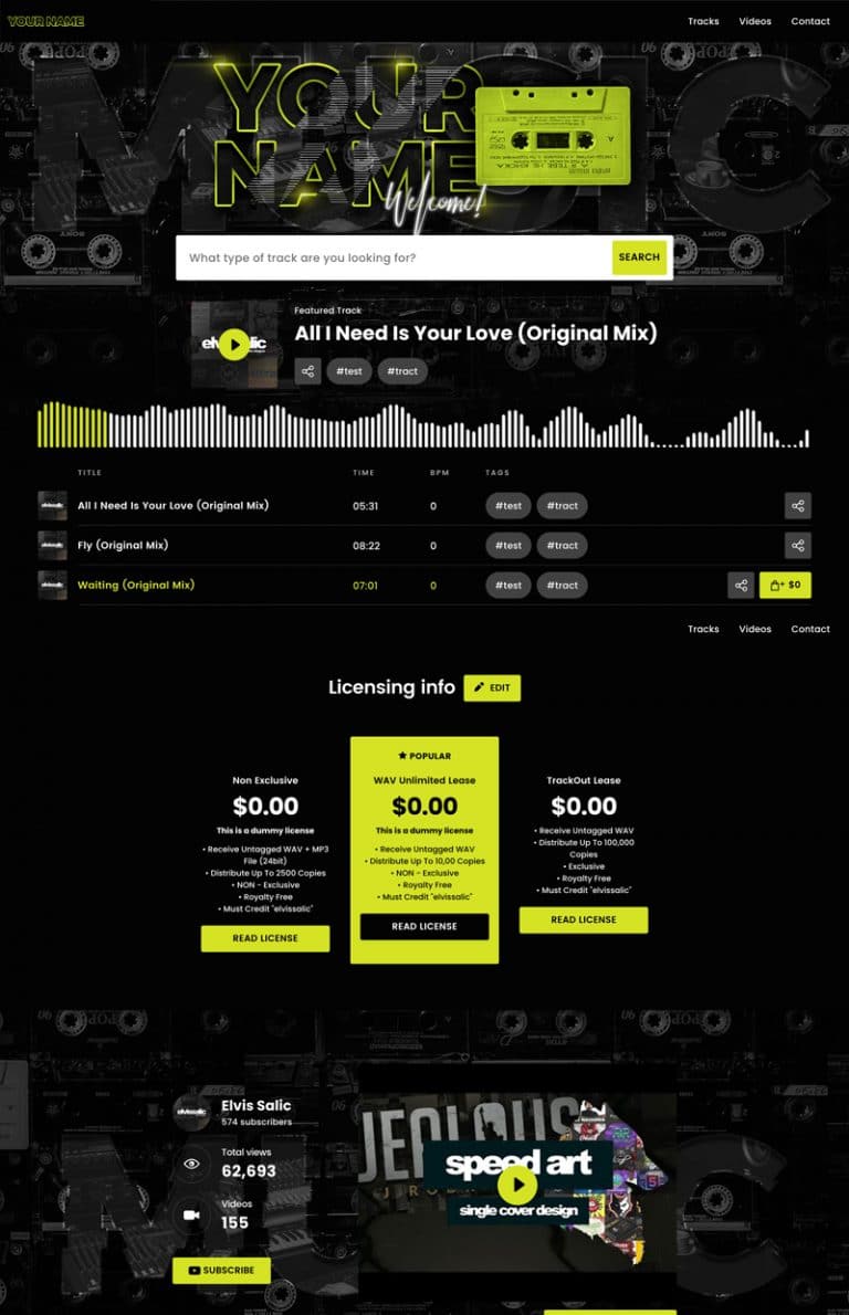 Beatstars Premade - Best Beatstars Premade Layout Pro Pages