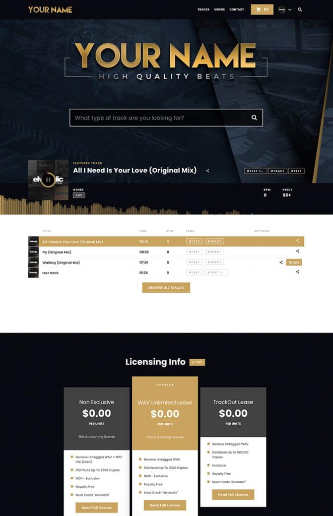 Beatstars Premade - Best Beatstars Premade Layout Pro Pages