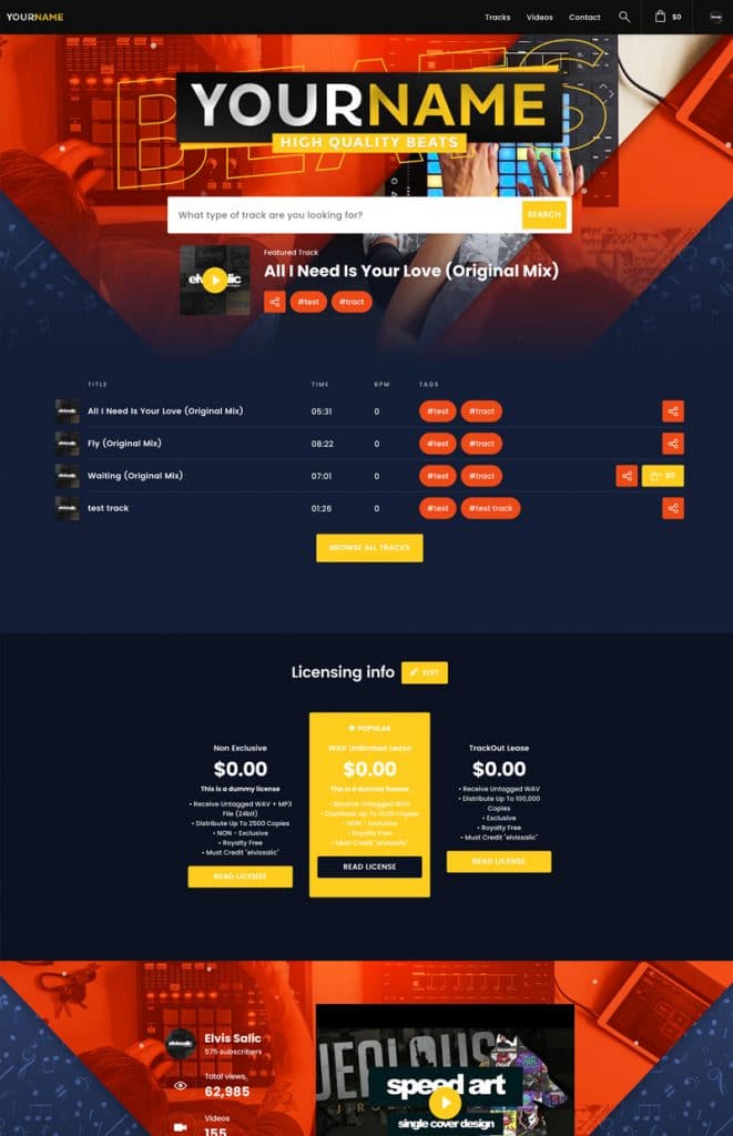 Beatstars Premade - Best Beatstars Premade Layout Pro Pages