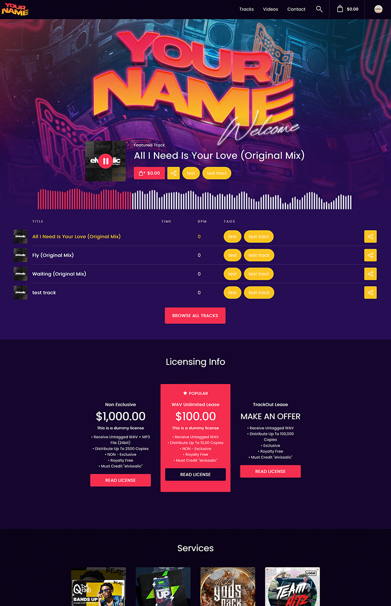 Beatstars Premade - Best Beatstars Premade Layout Pro Pages